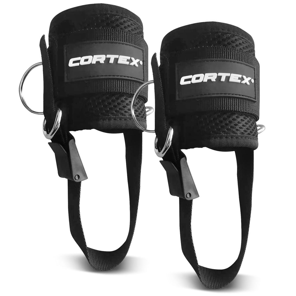 CORTEX Premium Ankle Strap Cuff Cable Pulley Attachment Pair nylon ...