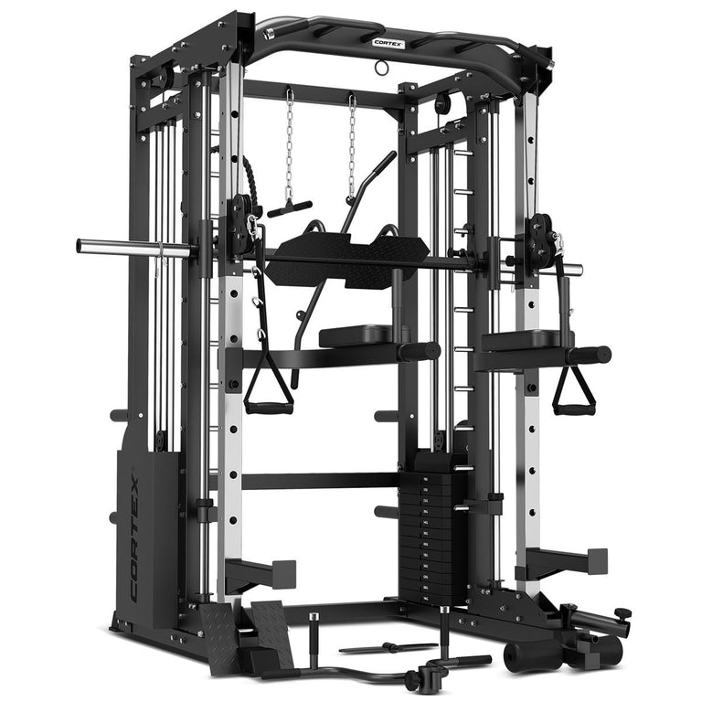 CORTEX SM-25 6-in-1 Power Rack with Smith & Cable Machine – Lifespan Fitness