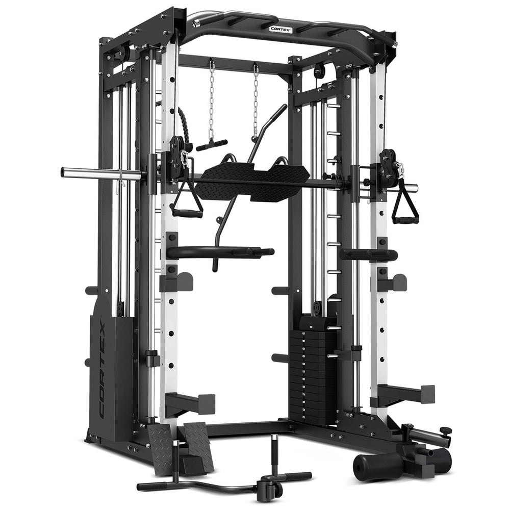 CORTEX SM-25 6-in-1 Power Rack with Smith & Cable Machine – Lifespan Fitness