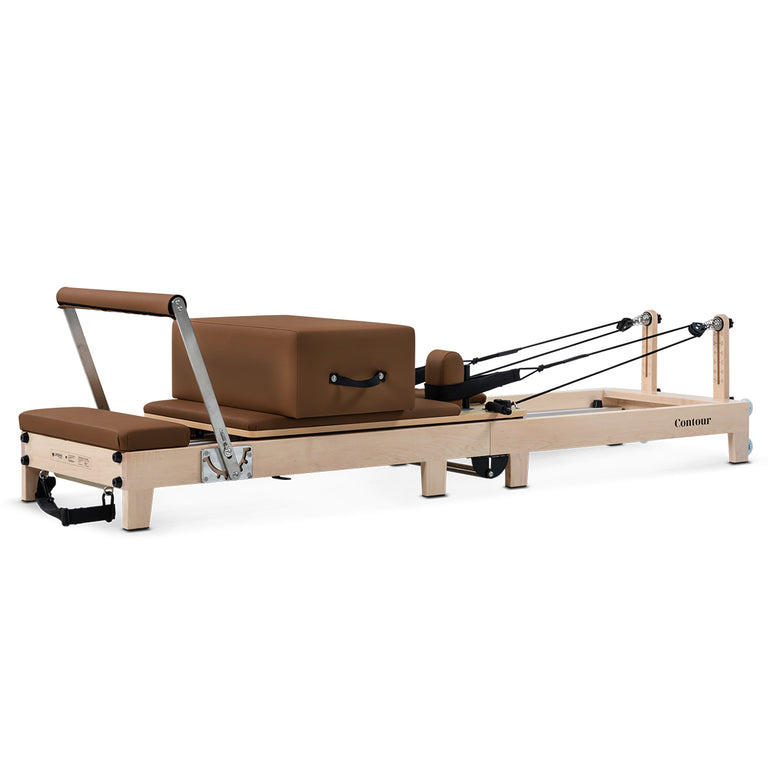 Lifespan Fitness Contour Folding Wooden Pilates Reformer Espresso